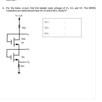 Solved For the below circuit, find the labeled node voltages | Chegg.com