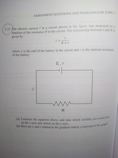 Solved ASSIGNMENT QUESTIONS AND PROBLEMS FOR TOPIC 3 3.12 | Chegg.com