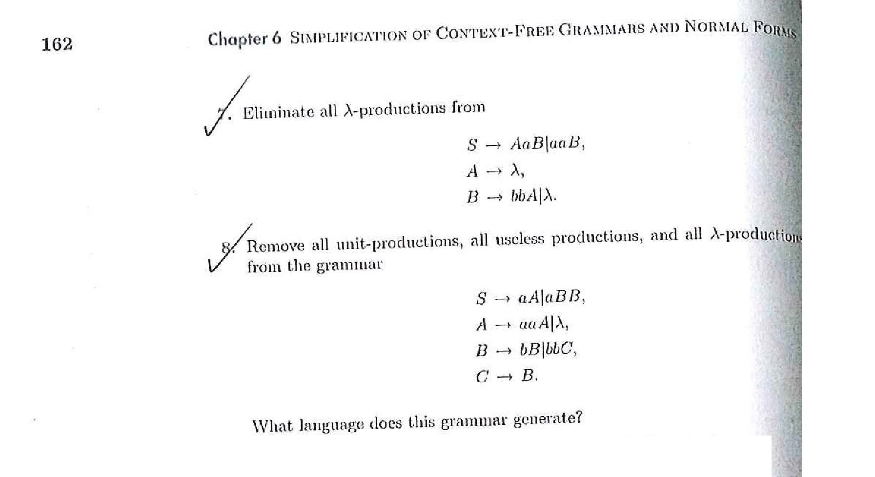 Eliminate all lambda-productions from Remove all | Chegg.com