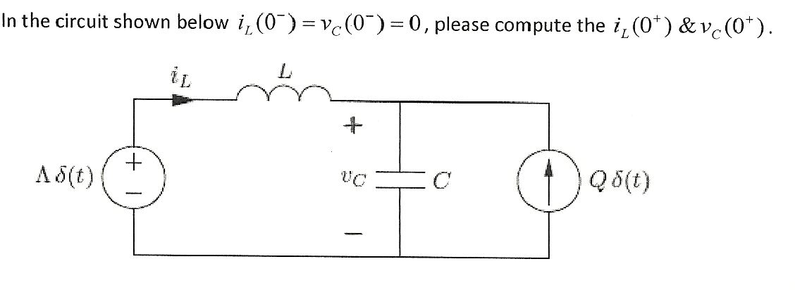 Solved In the circuit shown below iL(0-) = vc(0-) = 0, | Chegg.com