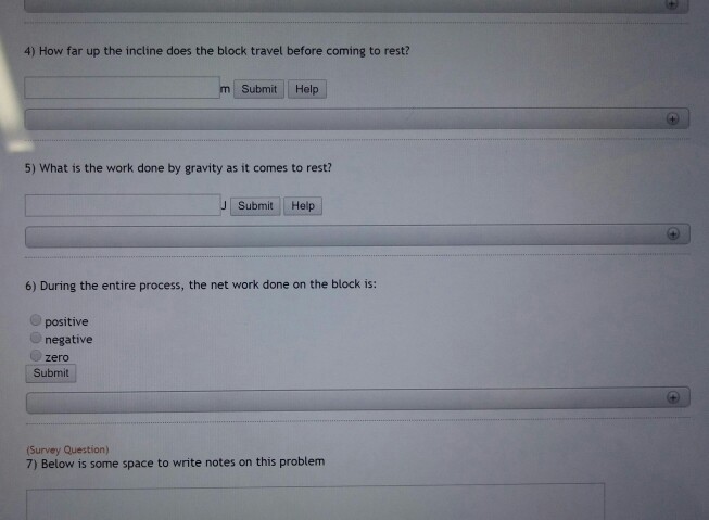 Solved Block On Incline 2 (w/ work) 1 2 3 4 5 6 7 A mass m | Chegg.com