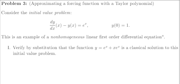 Solved Problem 3: (Approximating a forcing function with a | Chegg.com