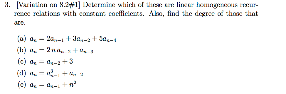 Solved Variation on 8.2#1] Determine which of these are | Chegg.com