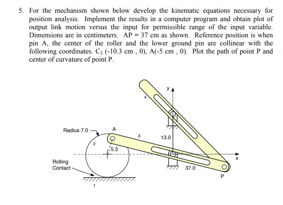 5. For the mechanism shown below develop the | Chegg.com