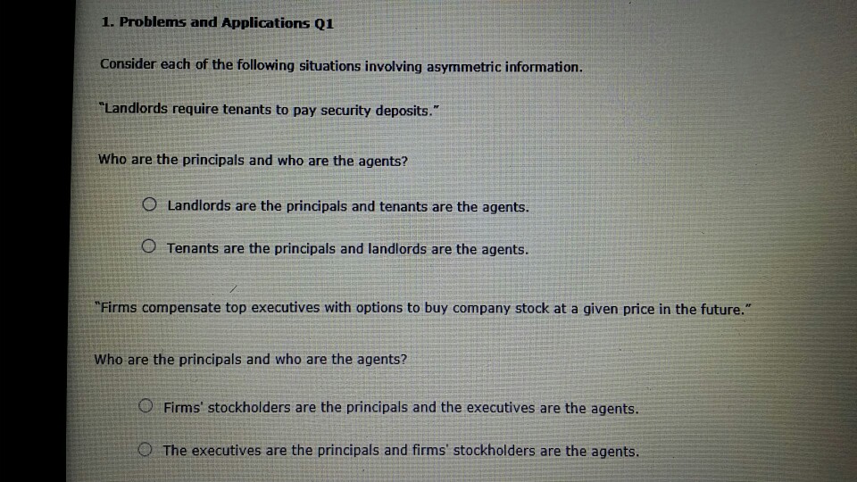 Solved 1. Problems and Applications Q1 Consider each of the | Chegg.com