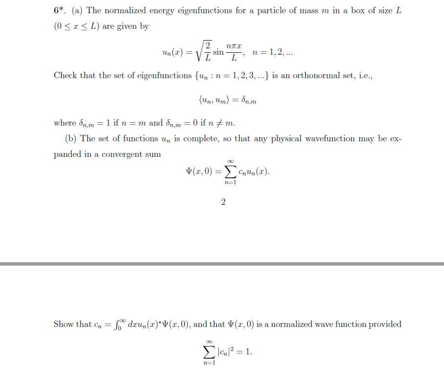 Solved For a particle mass m the wave function for a | Chegg.com