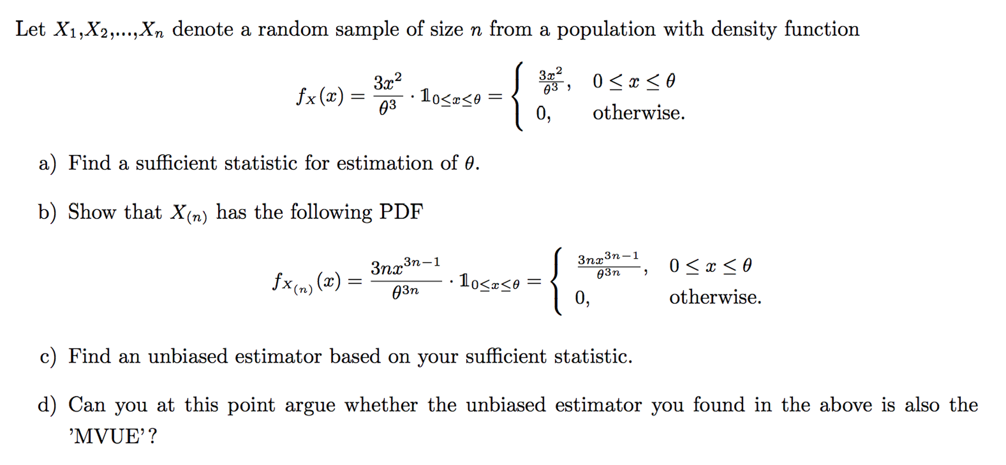 Solved Let X1,X2,...,Xn denote a random sample of size n | Chegg.com Solved Let X1,X2,...,Xn denote a random sample of size n | Chegg.com