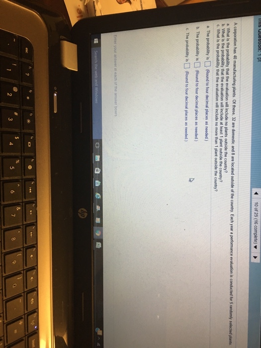 A corporation has 40 manufacturing plants of these 32 | Chegg.com