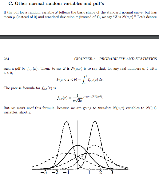 Solved C. Other normal random variables and pdf's If the pdf | Chegg.com