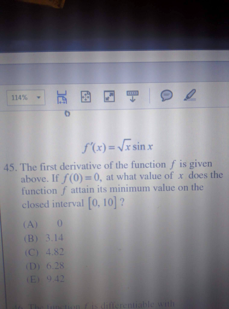Solved F' (x) = Squareroot x sin x The first derivative of | Chegg.com