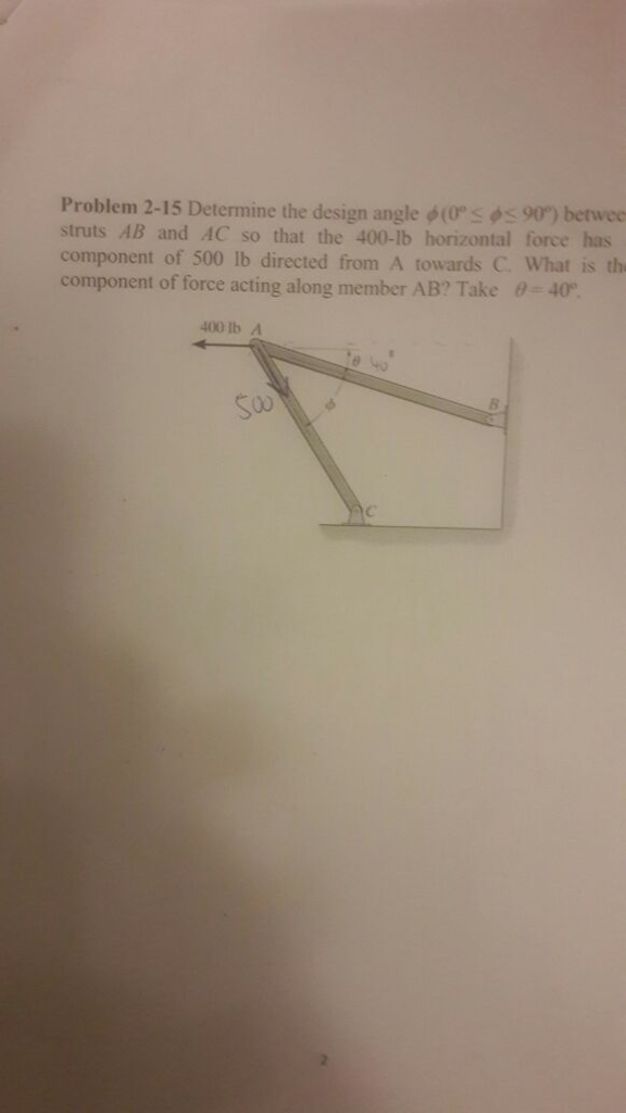 Solved Determine the design angle phi (0 degree | Chegg.com
