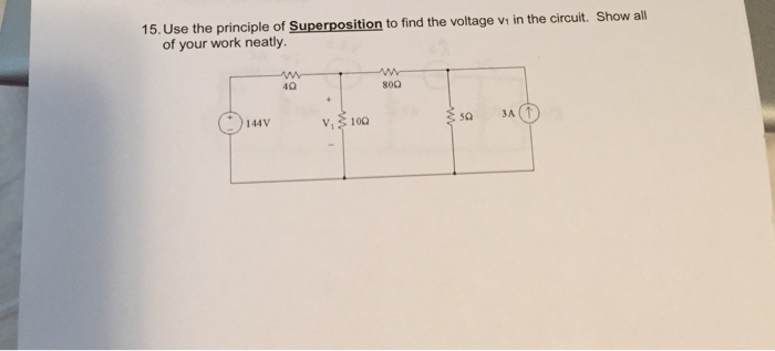 Solved Using the principle of superposition to find the | Chegg.com