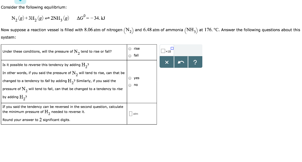 Solved Consider the following equilibrium N2(g) +3H2(g) | Chegg.com Solved Consider the following equilibrium N2(g) +3H2(g) | Chegg.com