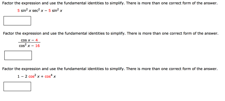 Solved Factor the expression and use the fundamental | Chegg.com