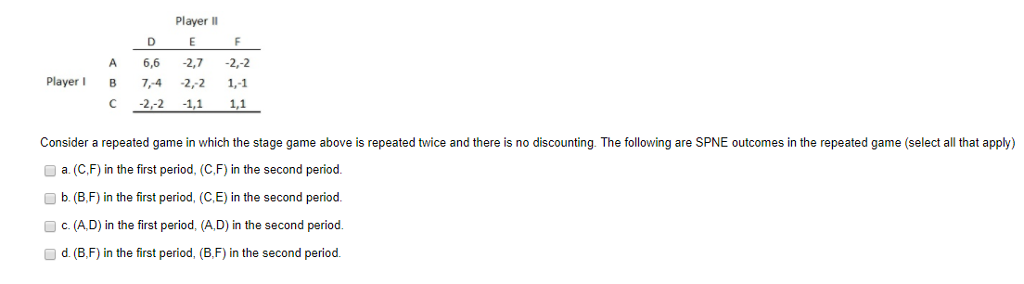 Solved Consider a repeated game in which the stage game | Chegg.com