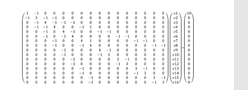 Solved Need to solve this 16x16 matrix. Not sure if there is | Chegg.com