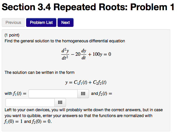 Solved Find the general solution to the homogeneous | Chegg.com