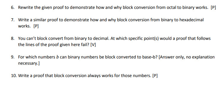 Solved We have learned that we can block-convert a binary | Chegg.com