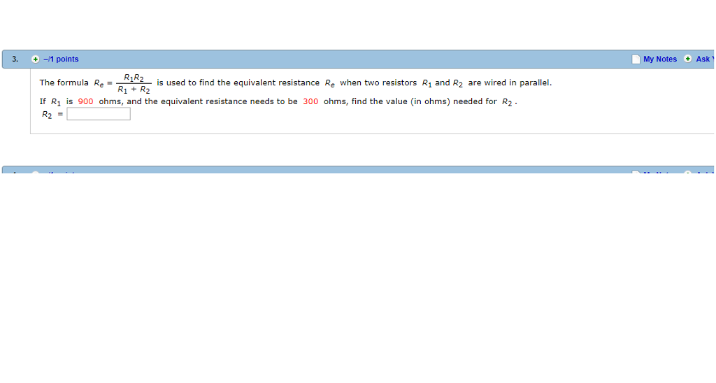 Solved 3. + -/1 points My Notes Ask R1R2 R1 R2 when two | Chegg.com