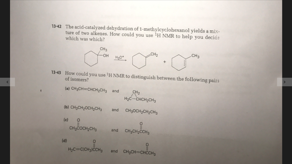 1 Methylcyclohexanol Dehydration