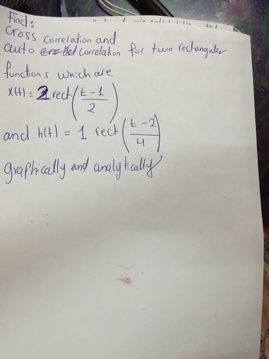 Solved Find the correlation (cross correlation and | Chegg.com