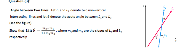Solved Angle between Two Lines: Let L_1 and L_2 denote two | Chegg.com