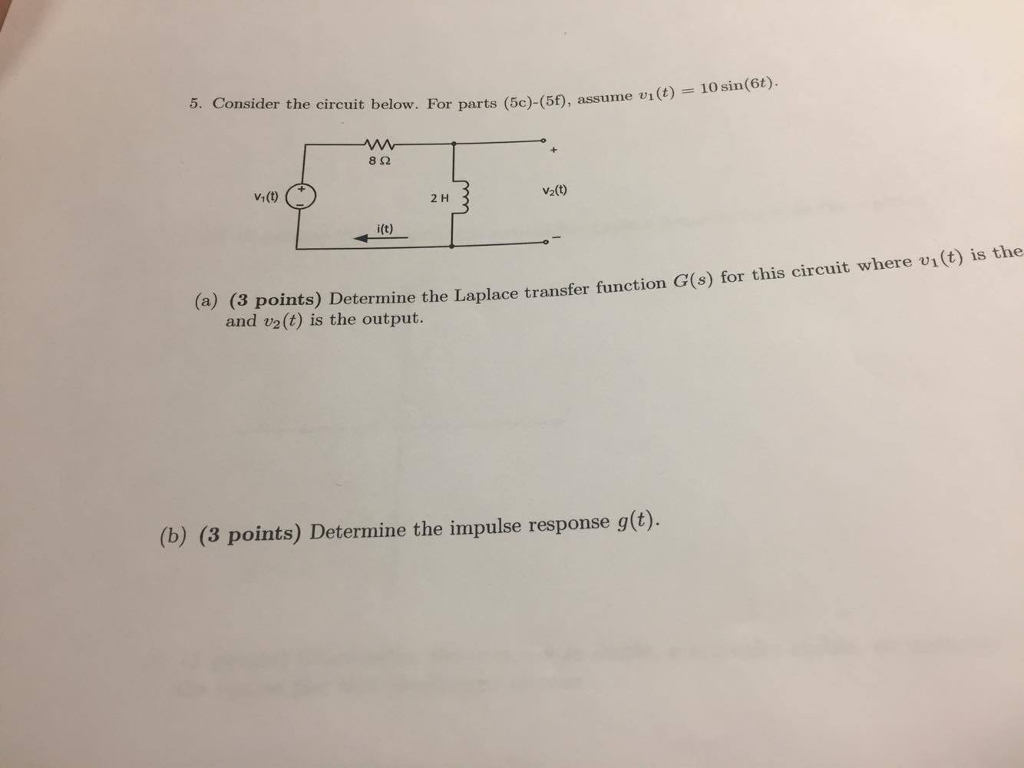 Solved (c) (6 points) Find i() using Laplace techniques. (6 | Chegg.com