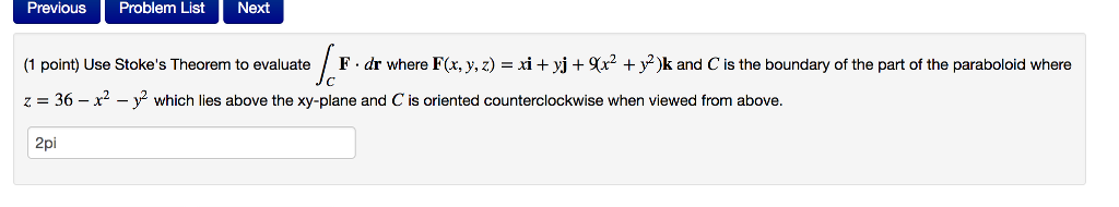 Solved Use Stake's Theorem to evaluate integral_C F moddot | Chegg.com