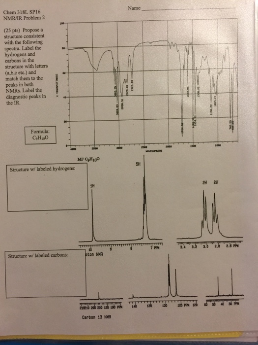 Solved NMR and IR help, please label all peaks on proton NMR | Chegg.com
