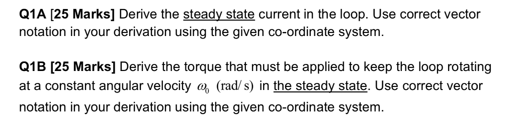 Solved Q1 Consider A Rectangular Wire Loop Rotating In A 7273