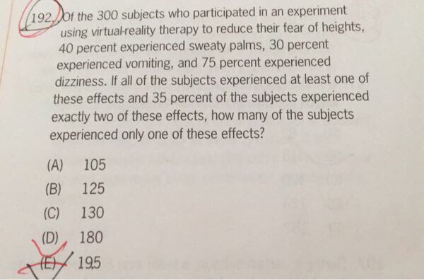 Solved Of the 300 subjects who participated in an experiment | Chegg.com