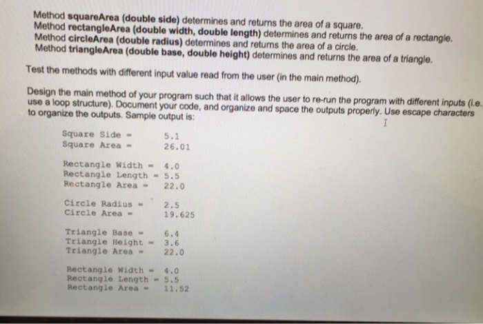 Solved Method square Area (double side) determines and | Chegg.com