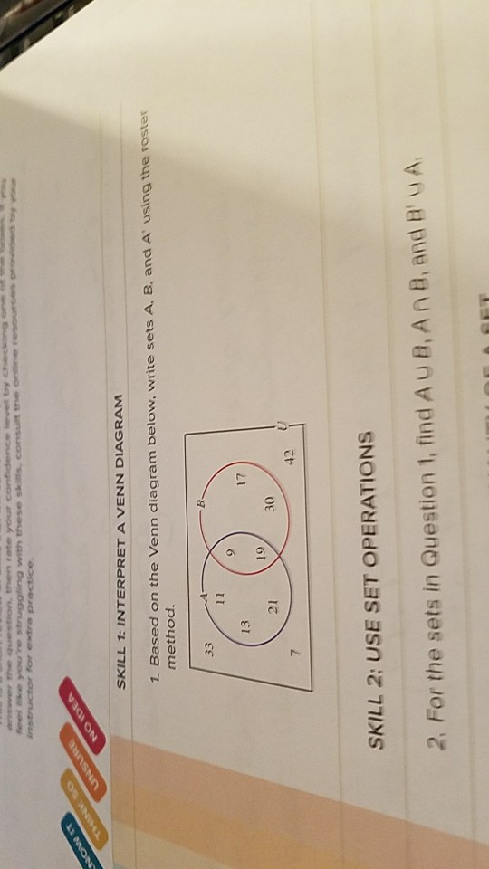Solved SKILL 1: INTERPRET A VENN DIAGRAM 1. Based on the | Chegg.com