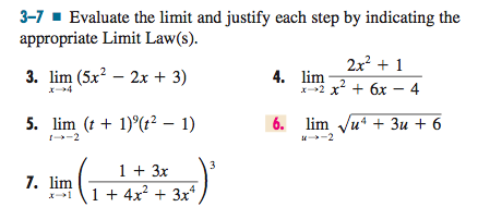 Solved Evaluate the limit and justify each step by | Chegg.com