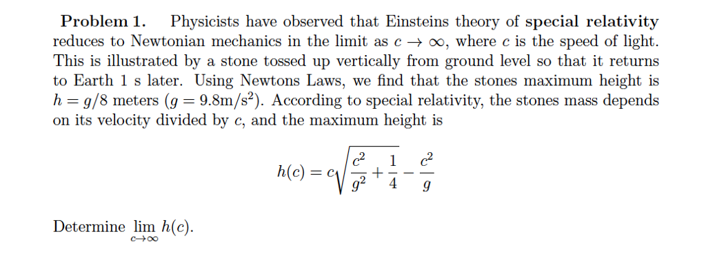 Solved Physicists have observed that Einsteins theory of | Chegg.com
