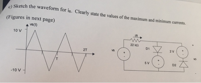Solved 6) The input signal for the circuit below is shown. | Chegg.com