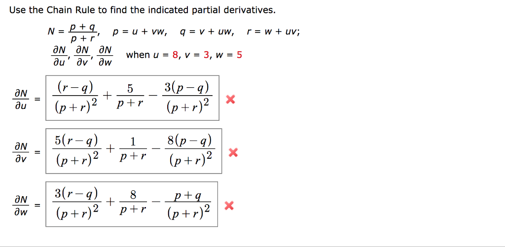 Solved Use the Chain Rule to find the indicated partial | Chegg.com