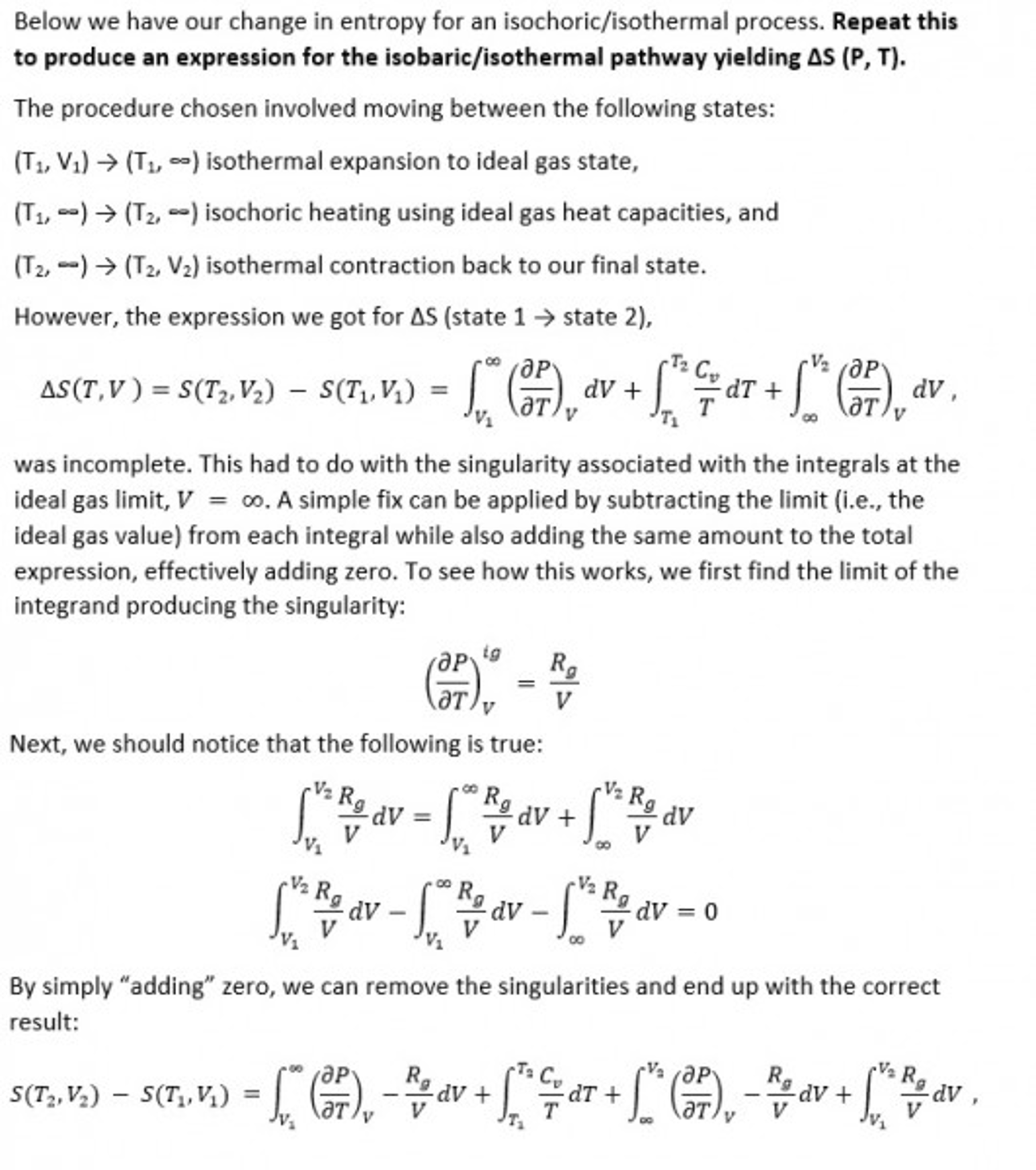 Below we have our change in entropy for an | Chegg.com
