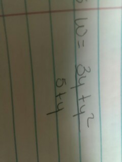 w = 3y + y^2/5 + y | Chegg.com