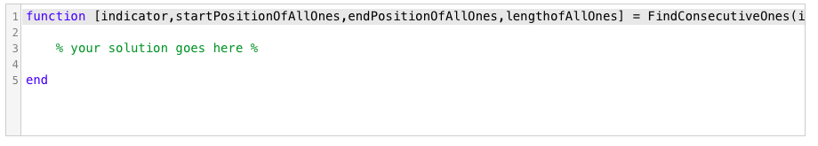Solved MATLAB How many consecutive ones? Write a | Chegg.com