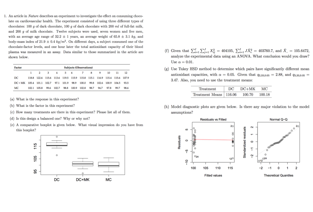 Solved 1. An article in Nature describes an experiment to | Chegg.com