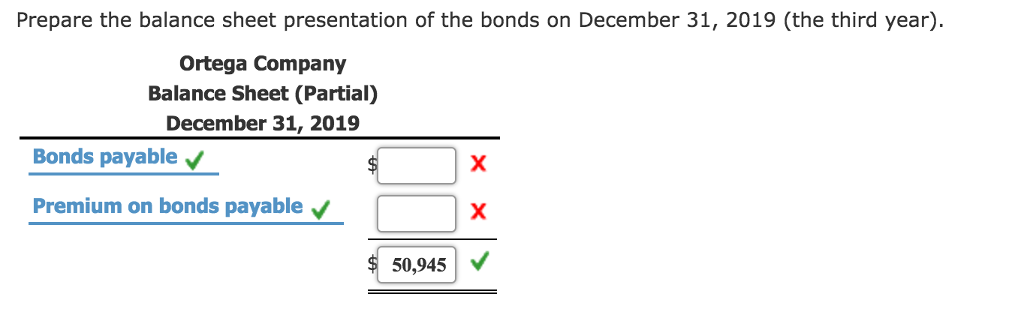 Solved Amortization of Premium Ortega Company issued | Chegg.com