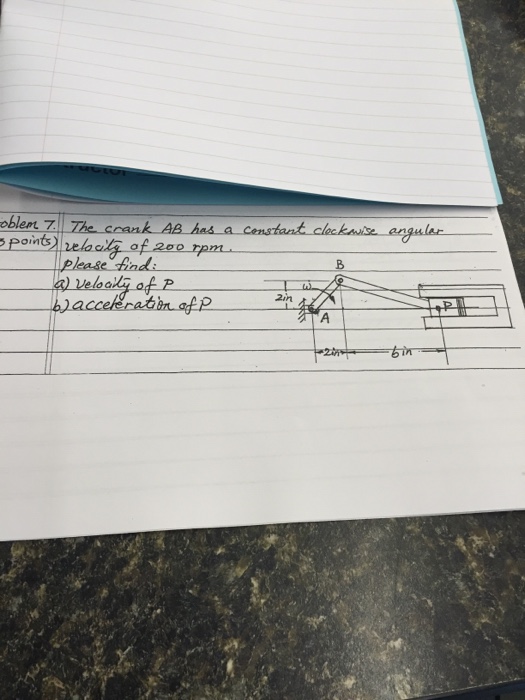 Solved The Crank Ab Has A Constant Clockwise Angular