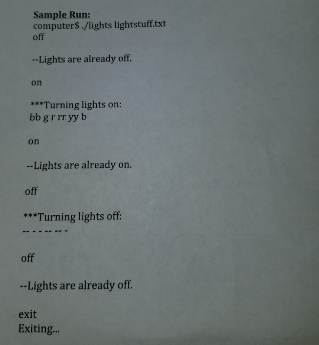 Solved Problem 318 Points Write A Program Submit Lightsc 8331