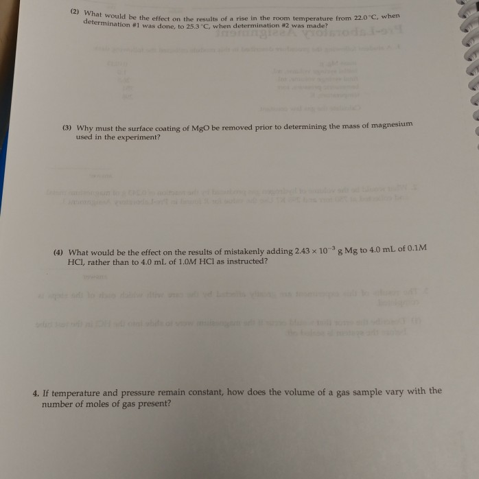 Solved Pre-Laboratory Assignment 1. A student following the | Chegg.com