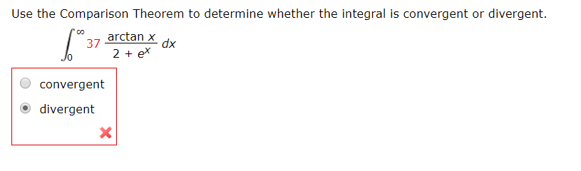 Solved Use the Comparison Theorem to determine whether the | Chegg.com