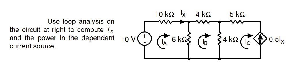 Solved Use loop analysis on the circuit at right to compute | Chegg.com