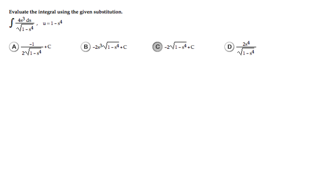 Solved Evaluate the integral using the given substitution | Chegg.com