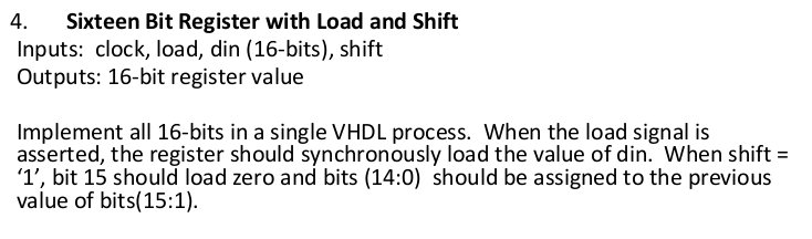 Design a VHDL module for each of the following | Chegg.com