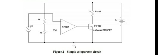 kRload 5v IRF150 n-channel MOSFET Mn OPAMP Vref 1k | Chegg.com